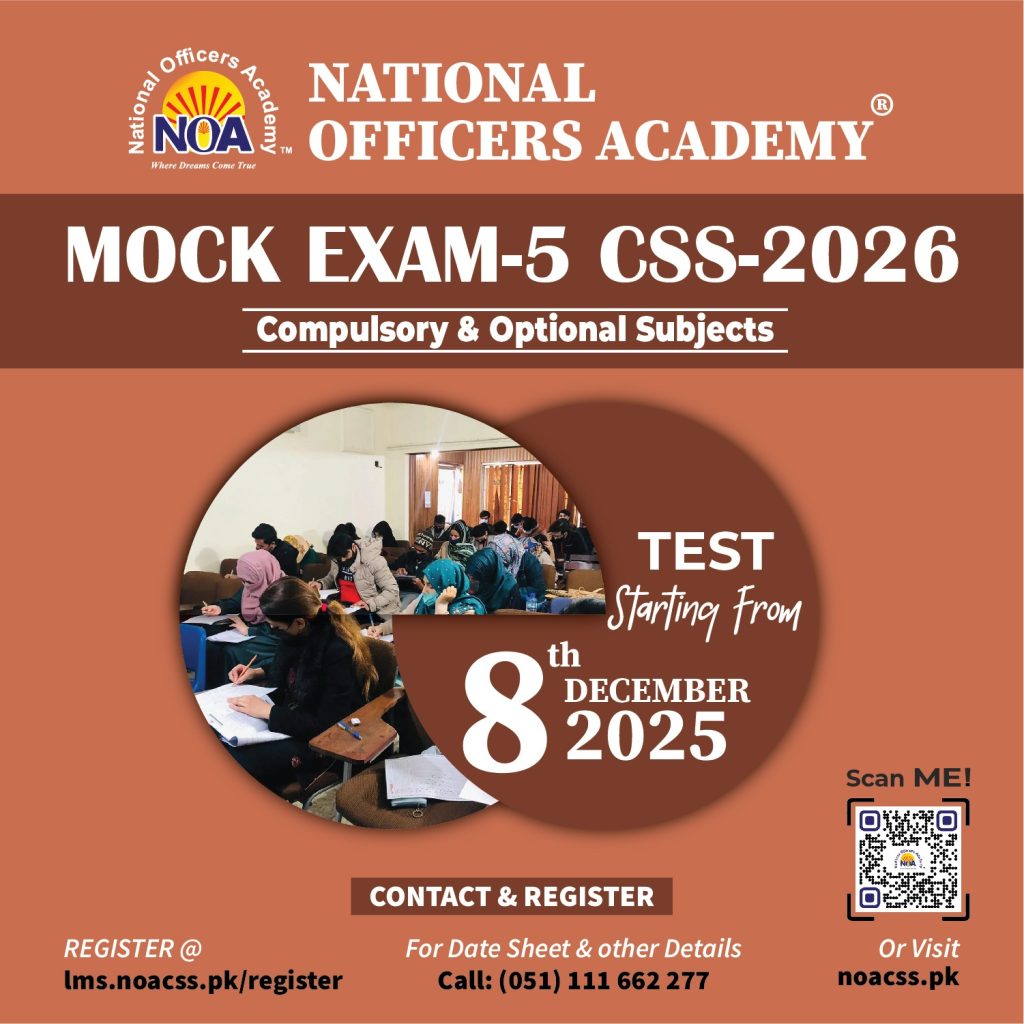 MOCK EXAMS-5 CSS 2026 Compulsory & Optional Subjects online/On campus ...