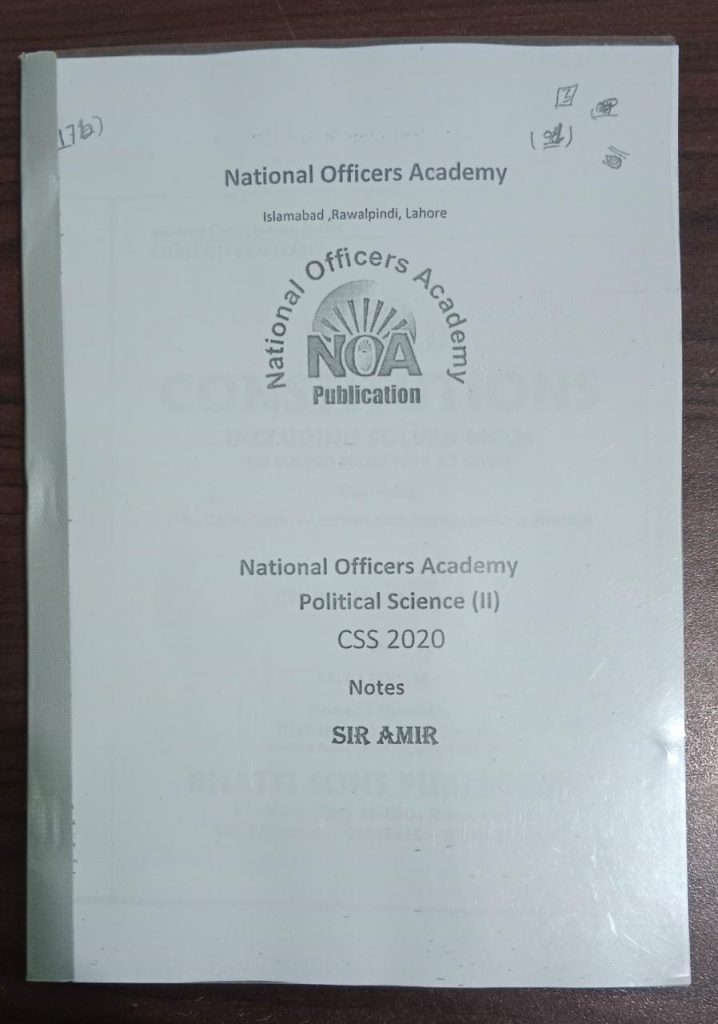 Political science notes By sir amir khan Part(II) – NOACSS